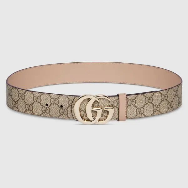 Gucci Gg Marmont Reversible Belt - Beige