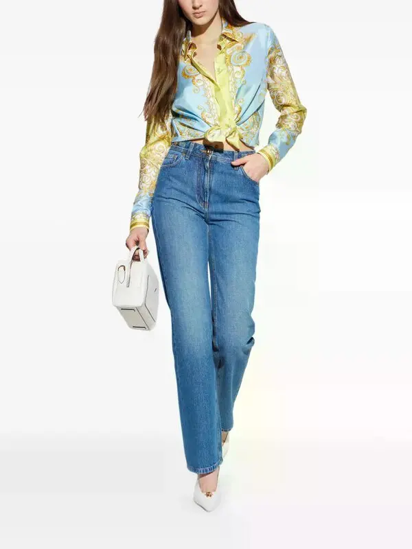 Versace Baroque-printed Shirt - Blue