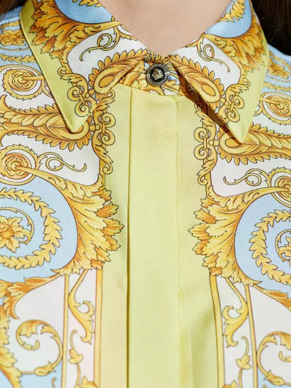 Versace Baroque-printed Shirt - Blue