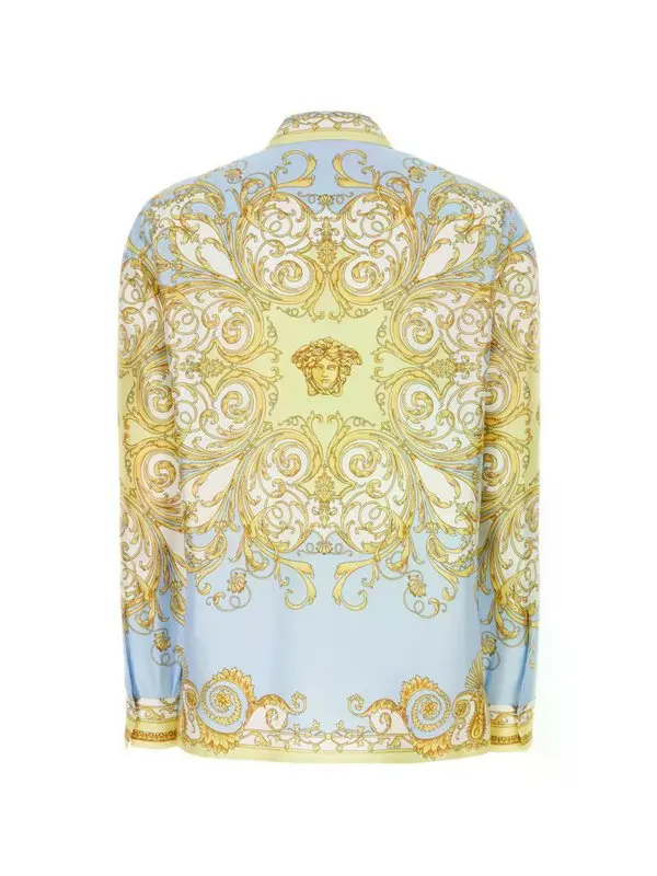 Versace Baroque-printed Shirt - Blue