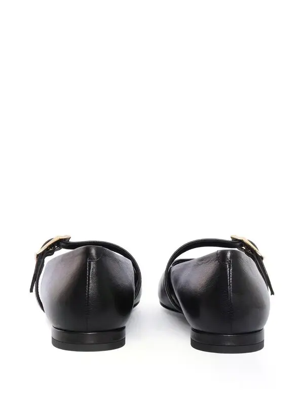 SERGIO LEVANTESI Buckle-strap Ballet Flats - Black