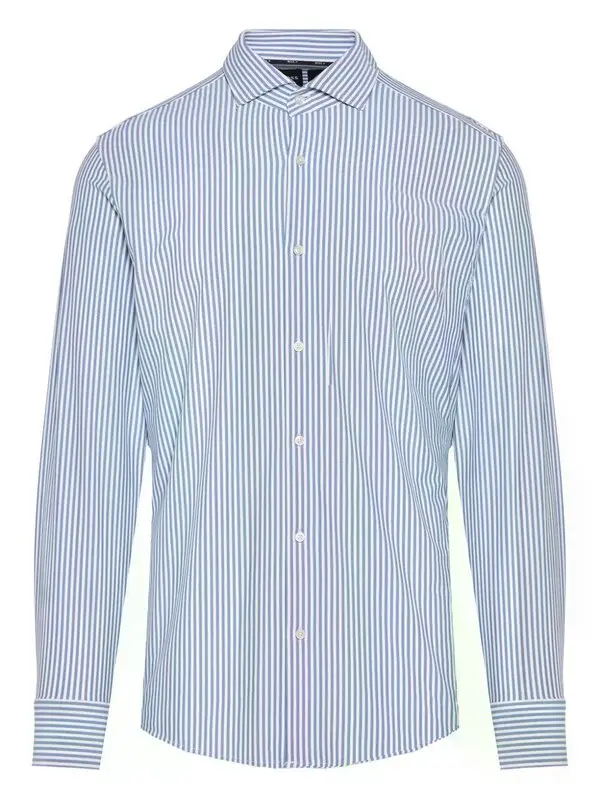 BOSS Stripe-design Shirt - Blue