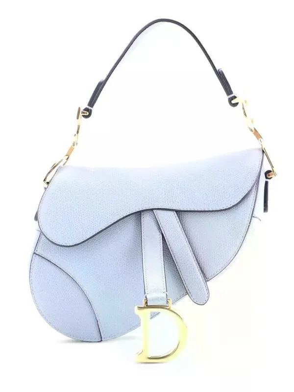 Dior Saddle Handbag Leather Mini Shoulder Bag - Blue
