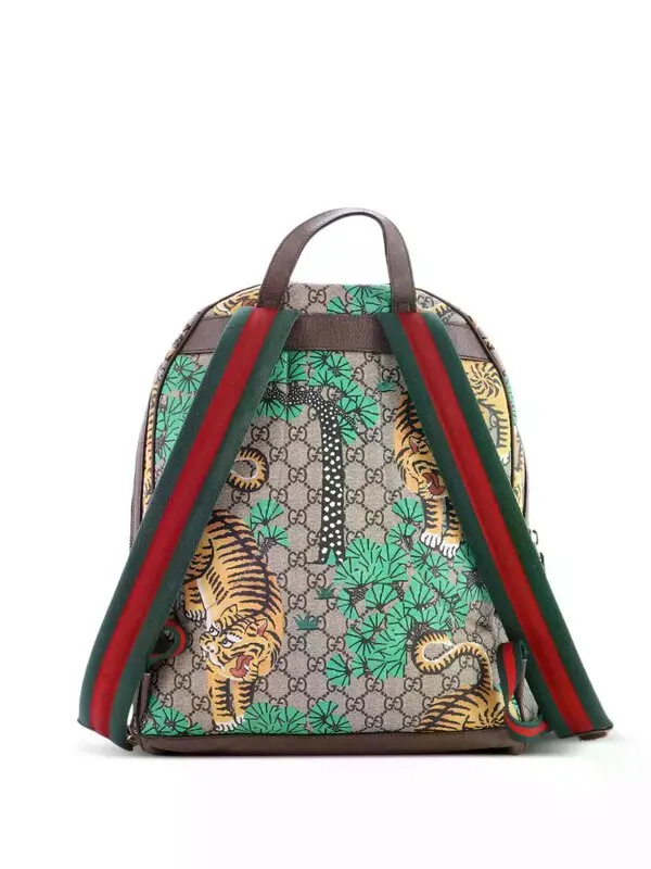 Gucci Zip Pocket Bengal Print Gg Coated Canvas Medium  display picture 2