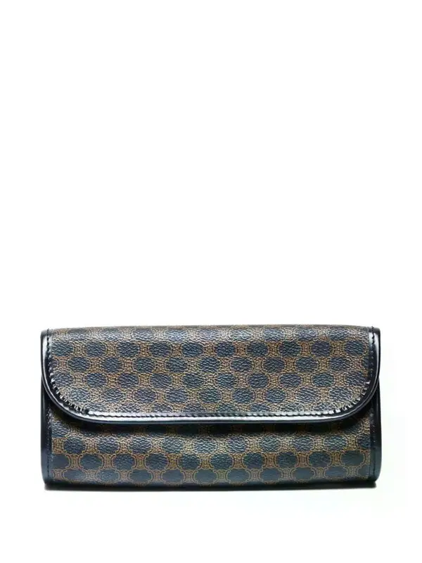 Celine 1990s Macadam Pattern Pouch