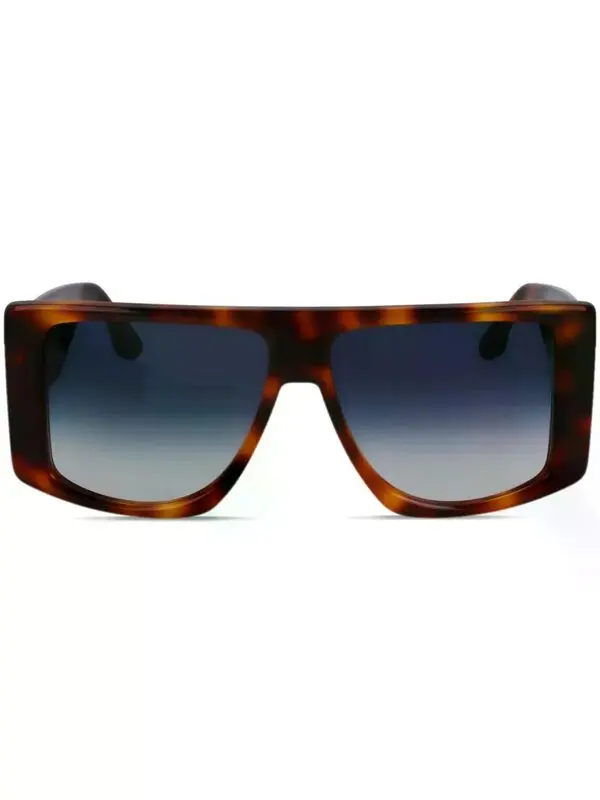 Victoria Beckham Logo-plaque Sunglasses - Brown