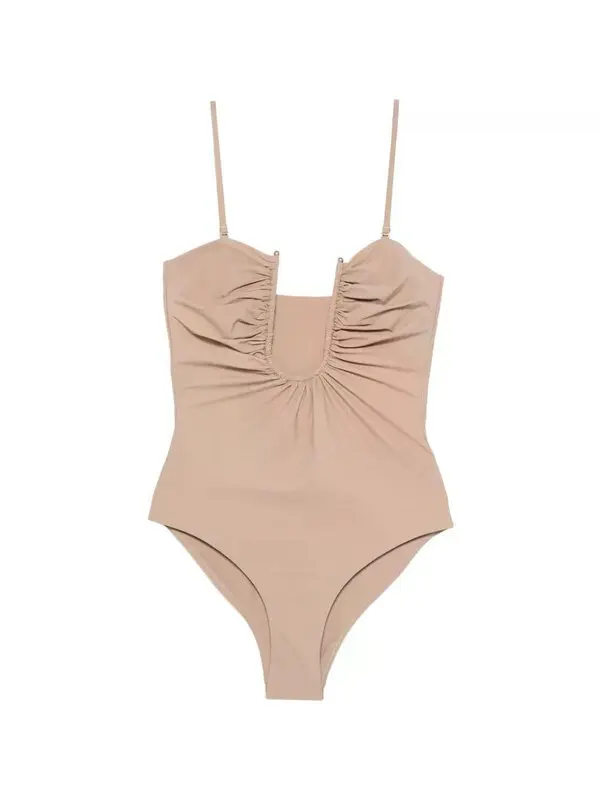 Christopher Esber Ruched One-piece Swimsuit - Neutrals