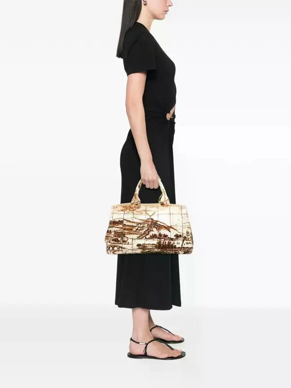 Prada 2013-2025 Large Canapa Azulejos Satchel