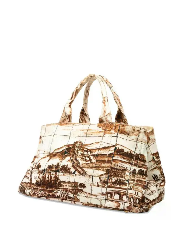 Prada 2013-2025 Large Canapa Azulejos Satchel