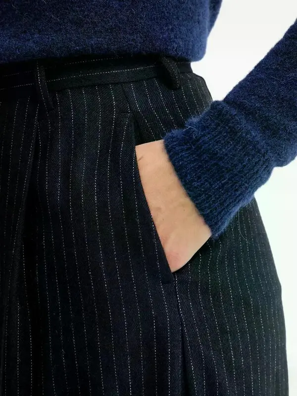 SESSUN Pinstripe Wide Leg Trousers