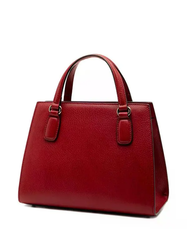 Gucci Medium Calf Soho Top Handle Convertible Satchel - Red