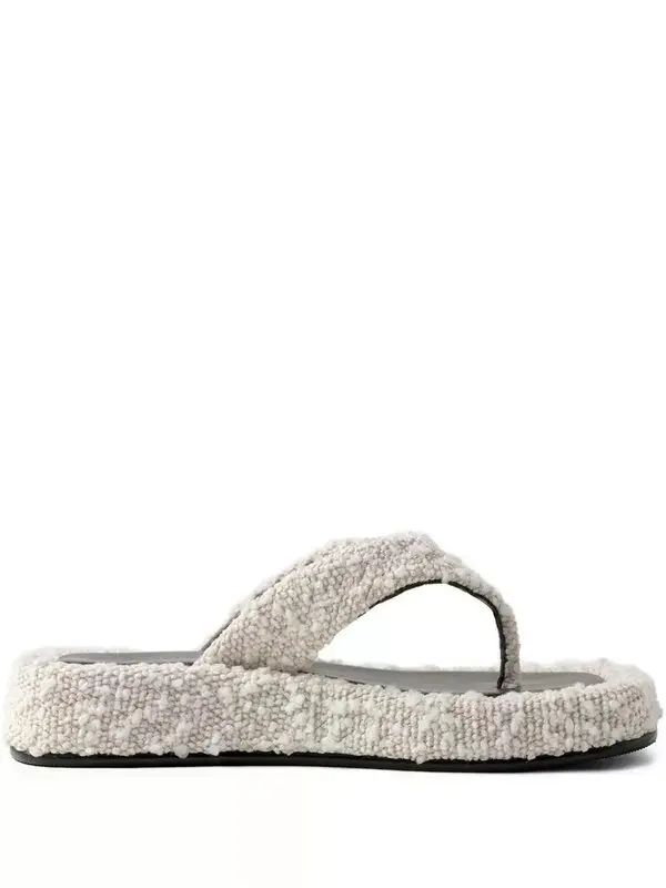 Manière De Voir Rosalie Flatform Sandals - Neutrals