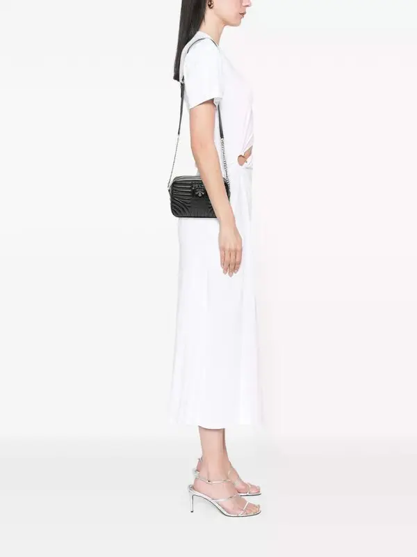Prada Soft Calfskin Diagramme Camera Crossbody Bag - Black