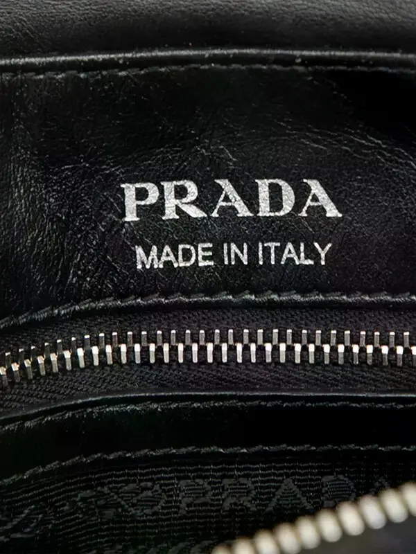 Prada Soft Calfskin Diagramme Camera Crossbody Bag - Black