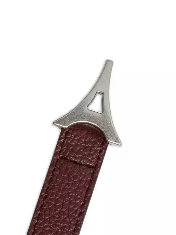 Manière De Voir Eiffel Slim Leather Belt - Red