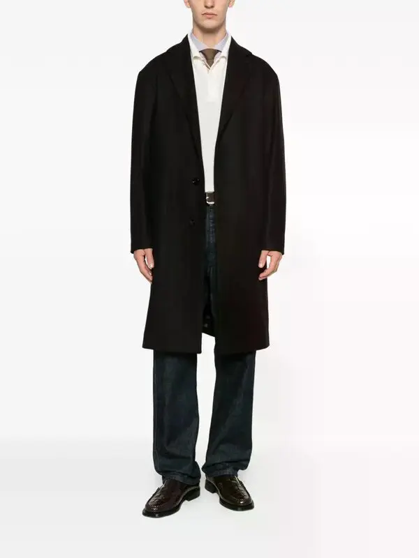 LARDINI Single-breasted Coat - Black