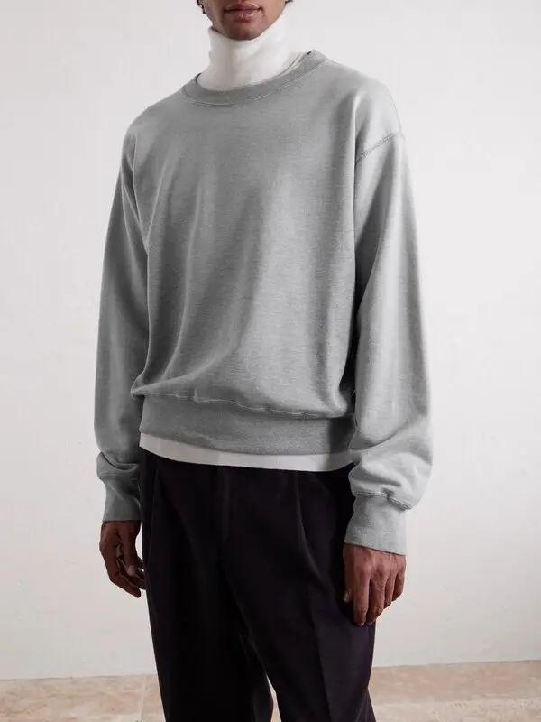 Auralee Cotton-Jersey Sweatshirt - Gray | Editorialist