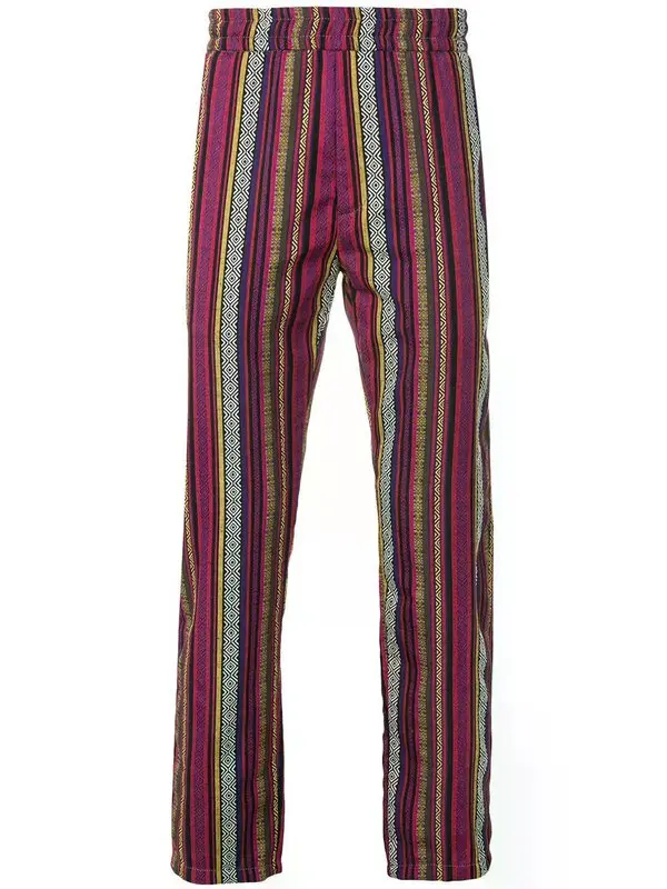 PAURA Striped Straight-leg Trousers