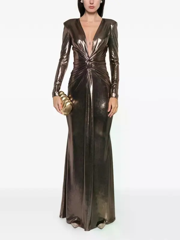 CRISTALLINI Liora Knot Maxi Dress