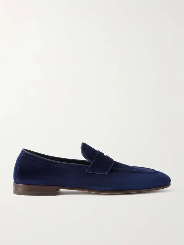 Brunello Cucinelli Suede Penny Loafers