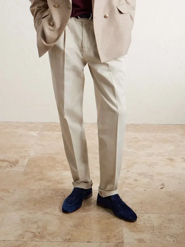 Brunello Cucinelli Suede Penny Loafers