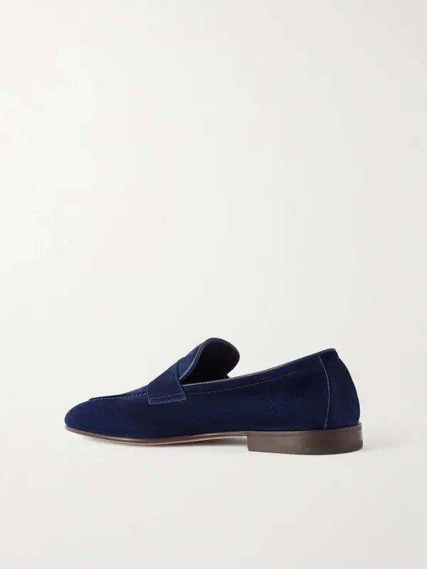 Brunello Cucinelli Suede Penny Loafers