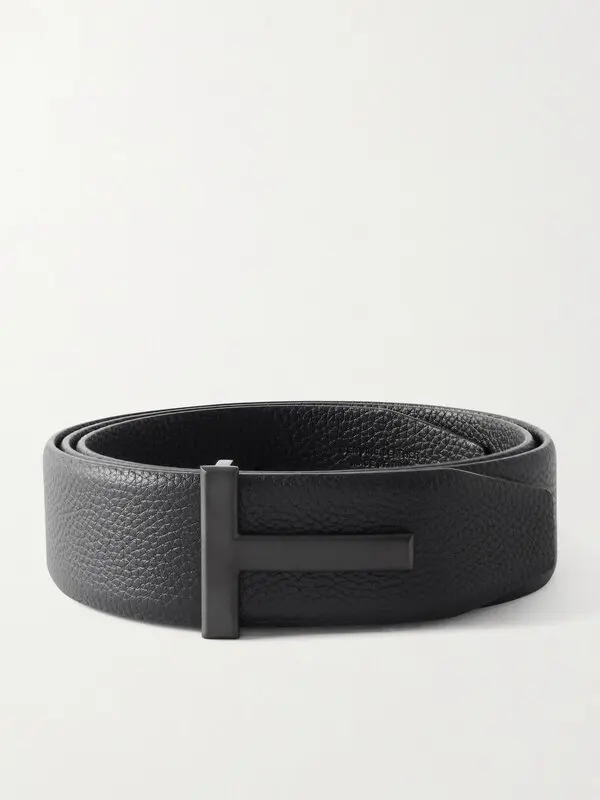 TOM FORD 4cm Full-grain Leather Belt - Black