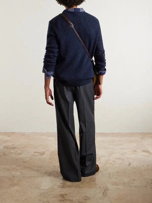 Nn07 Lee 6598 Merino Wool-blend Sweater - Blue