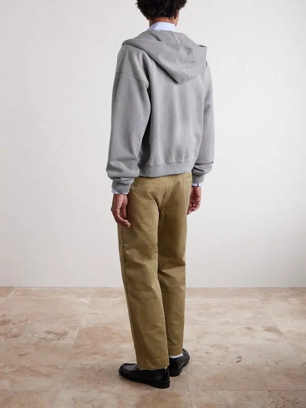 Auralee Dyed Pima Cotton Zip-up Hoodie - Gray