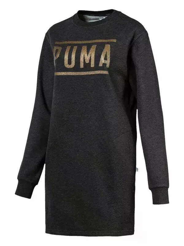 PUMA Logo Fleece Mini Dress - Grey