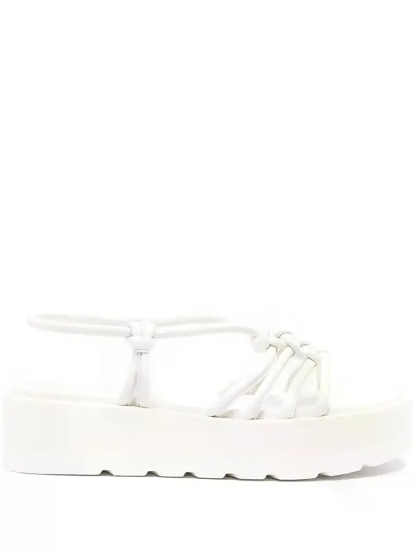 GIANVITO ROSSI 40mm Knotted Platform Sandals - White