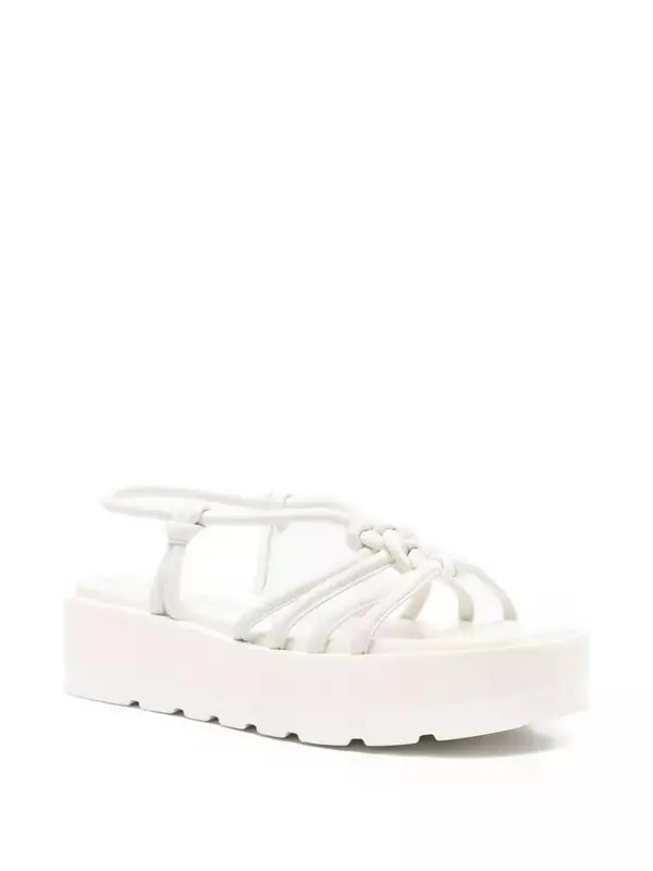 GIANVITO ROSSI 40mm Knotted Platform Sandals - White