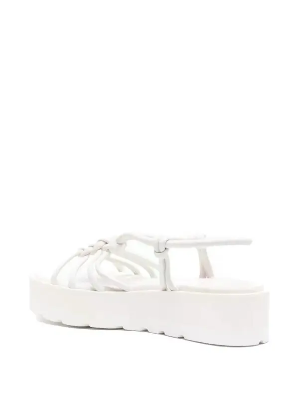 GIANVITO ROSSI 40mm Knotted Platform Sandals - White