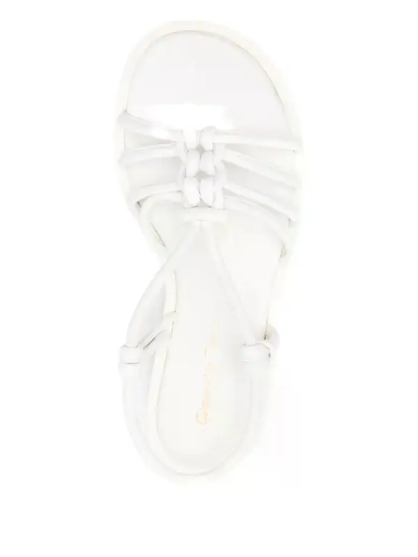 GIANVITO ROSSI 40mm Knotted Platform Sandals - White