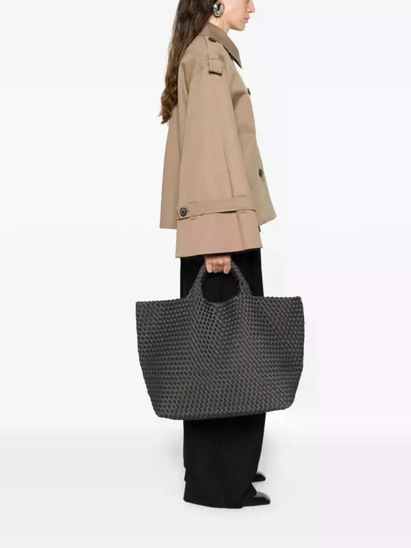 NAGHEDI Large St. Barths Woven Tote Bag - Black
