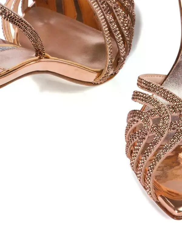 LE SILLA 100mm Embrace Embellished Sandals - Pink