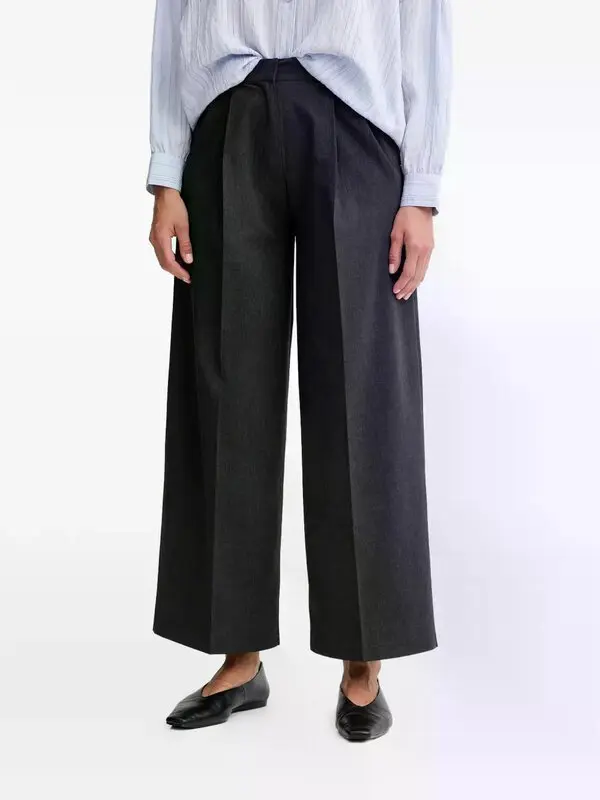 SESSUN Pleated Wide-leg Trousers