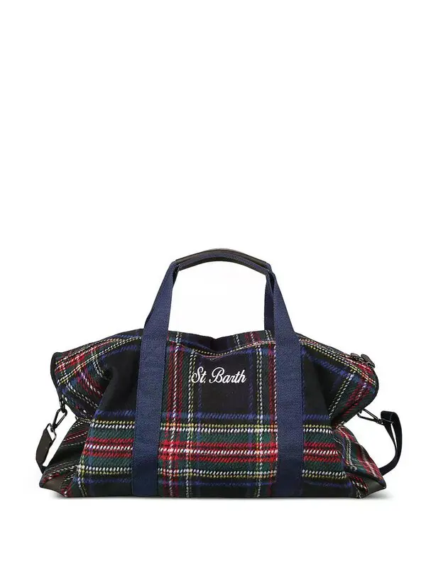 MC2 SAINT BARTH Tartan Pattern Tote Bag - Black