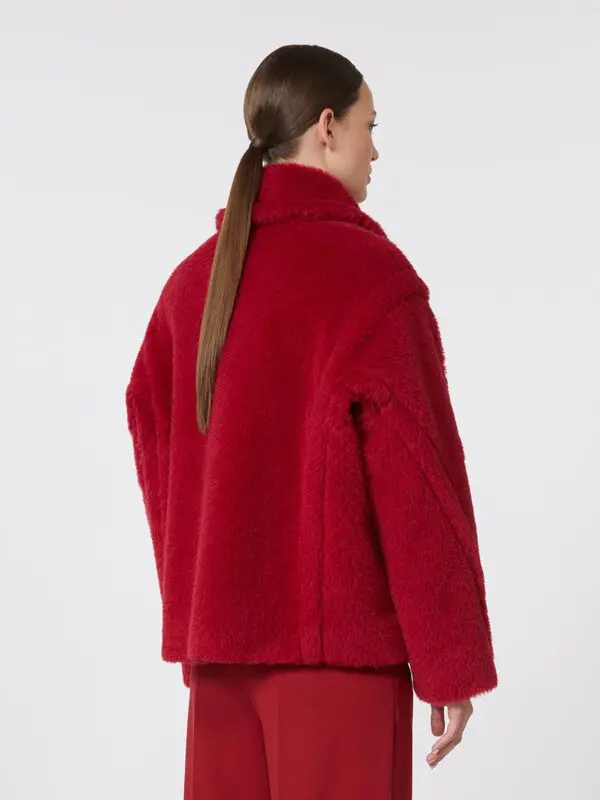Max Mara Cropped Teddy Coat - Red