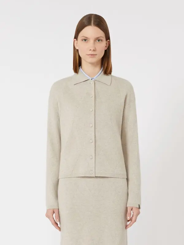 Max Mara Cashmere Knit Cardigan - Beige