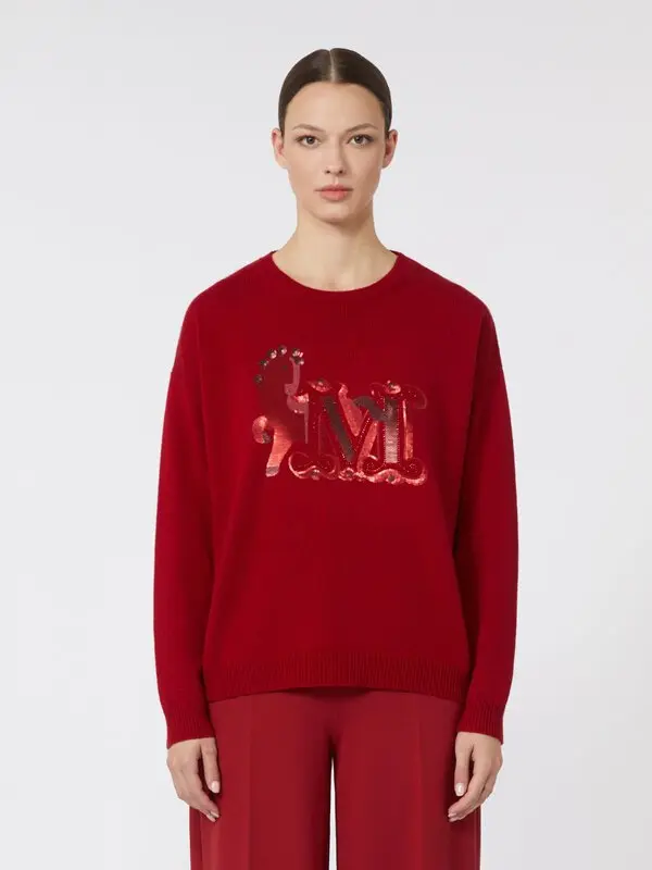 Max Mara Oversized Wool And Cashmere Sweater - Dark Red