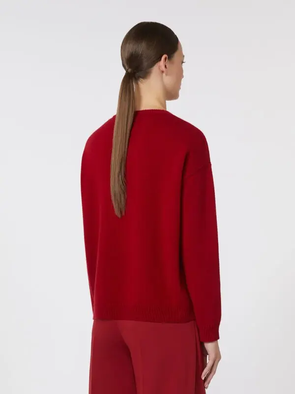 Max Mara Oversized Wool And Cashmere Sweater - Dark Red