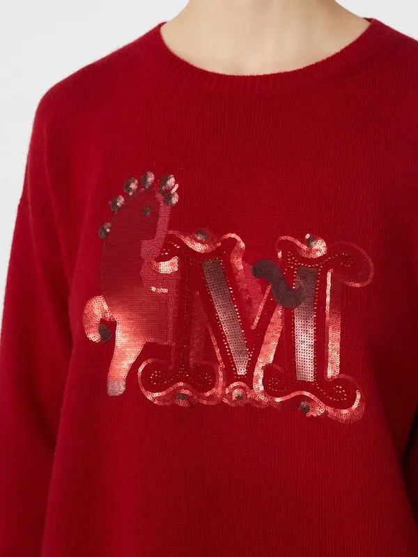 Max Mara Oversized Wool And Cashmere Sweater - Dark Red