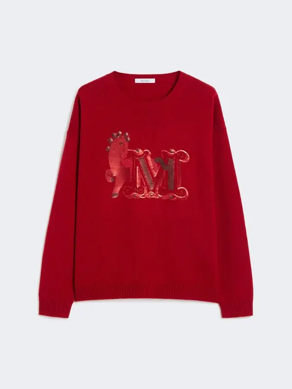 Max Mara Oversized Wool And Cashmere Sweater - Dark Red
