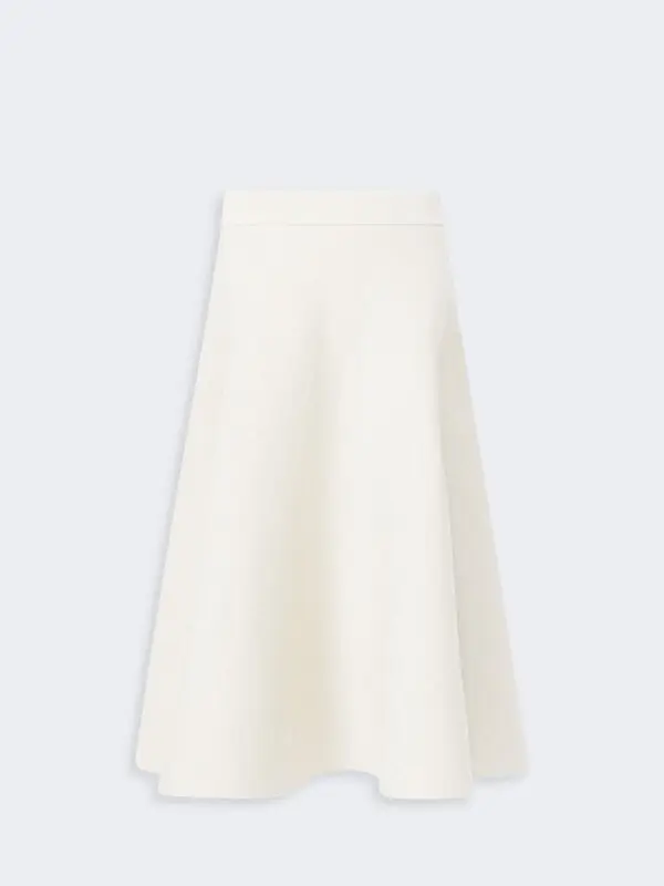 Max Mara Full Tech Wool Skirt - Ivory