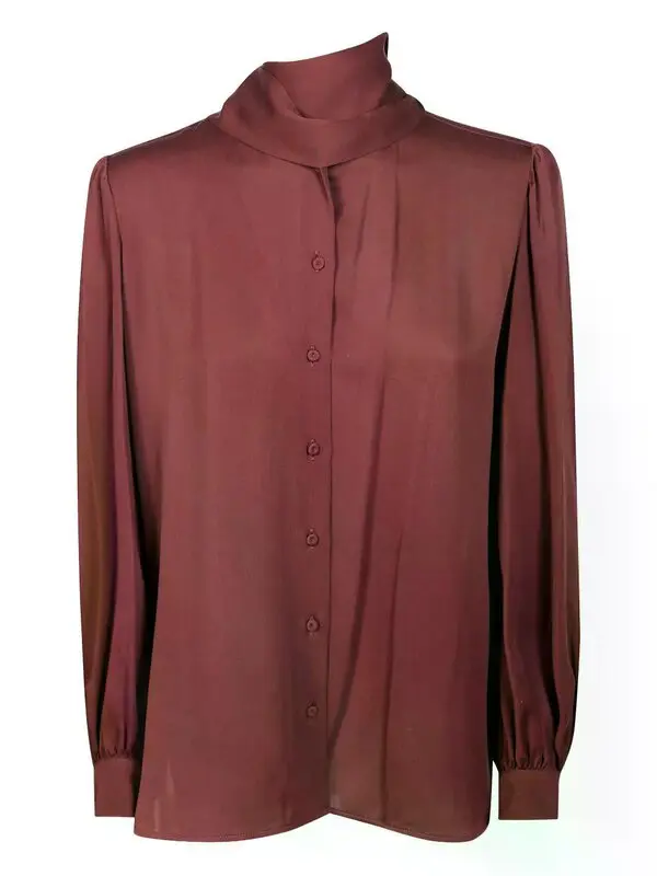 Max Mara Melania Tie-neck Buttoned Shirt