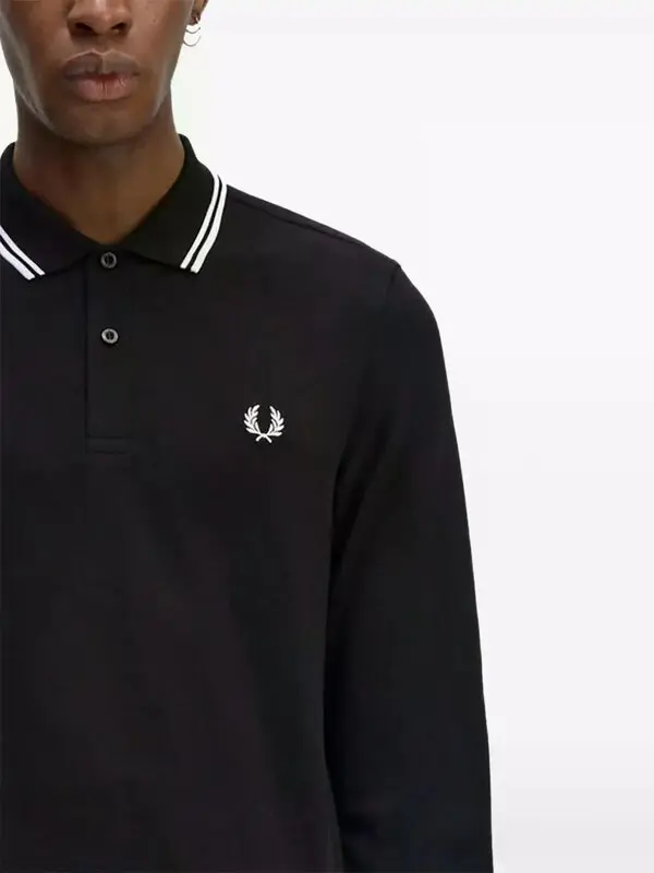 Fred Perry Embroidered Logo Polo Shirt - Black