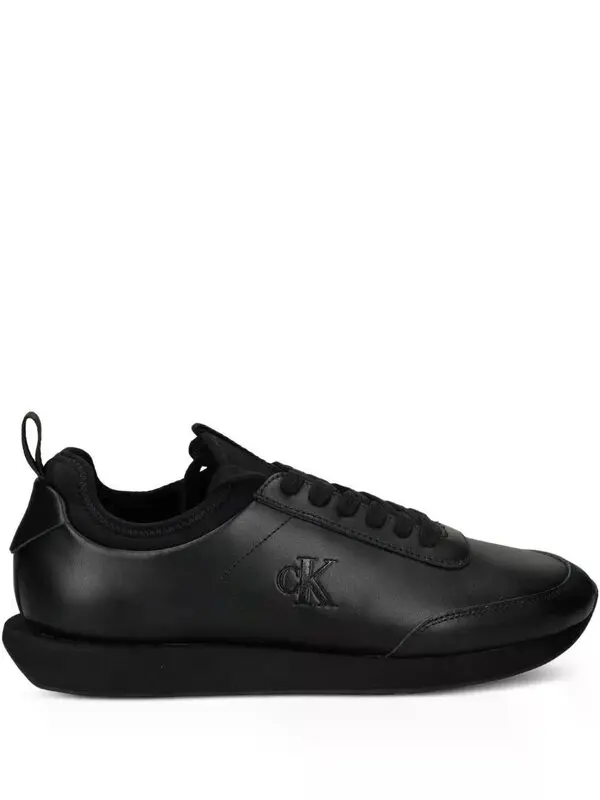 Calvin Klein Logo-embossed Leather Sneakers