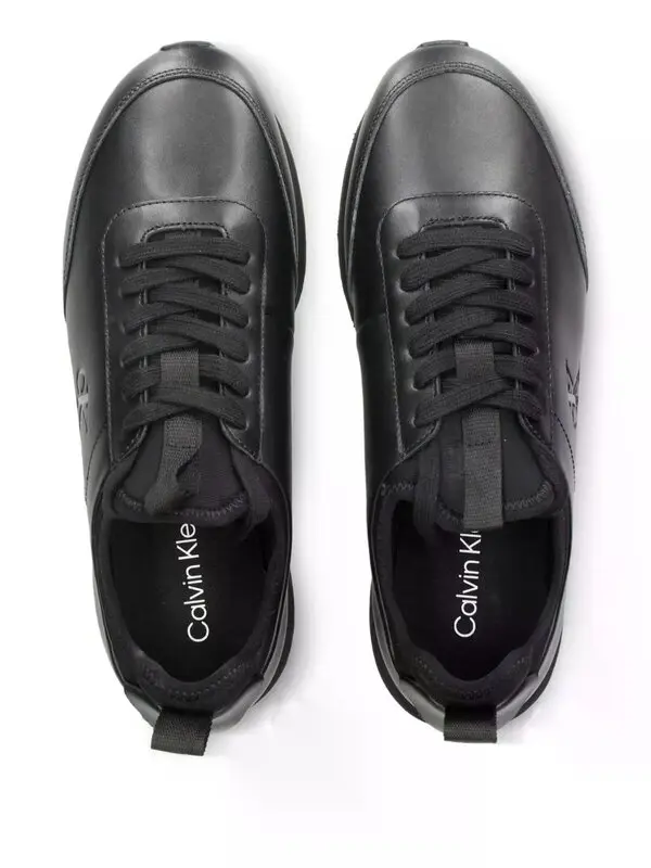 Calvin Klein Logo-embossed Leather Sneakers