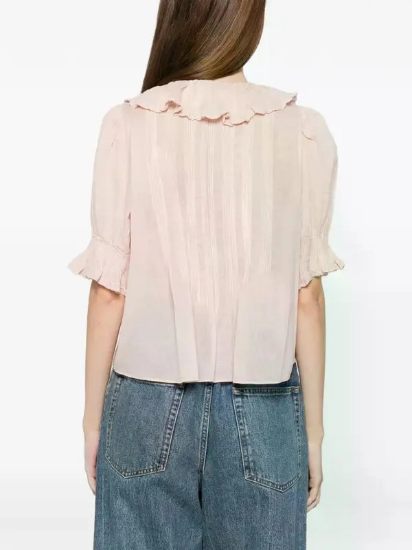 DÔEN Ruffled Blouse - Pink